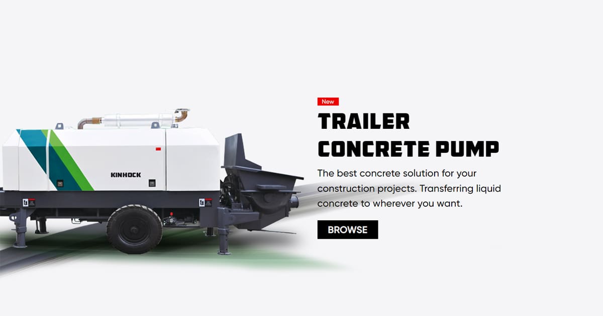 New Trailer Concrete Pump | KINHOCK